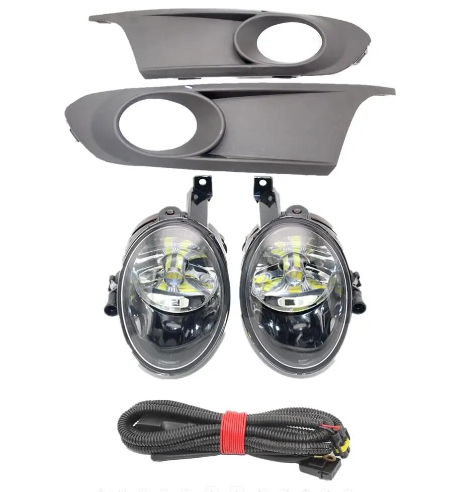 Светодиодный фонарь для VW Jetta 6 A6 MK6 2011 2012 2013 2014 Автомобильный Стайлинг Передний светодиодный противотуманный фонарь Противотуманная фара Решетка или провод в сборе set