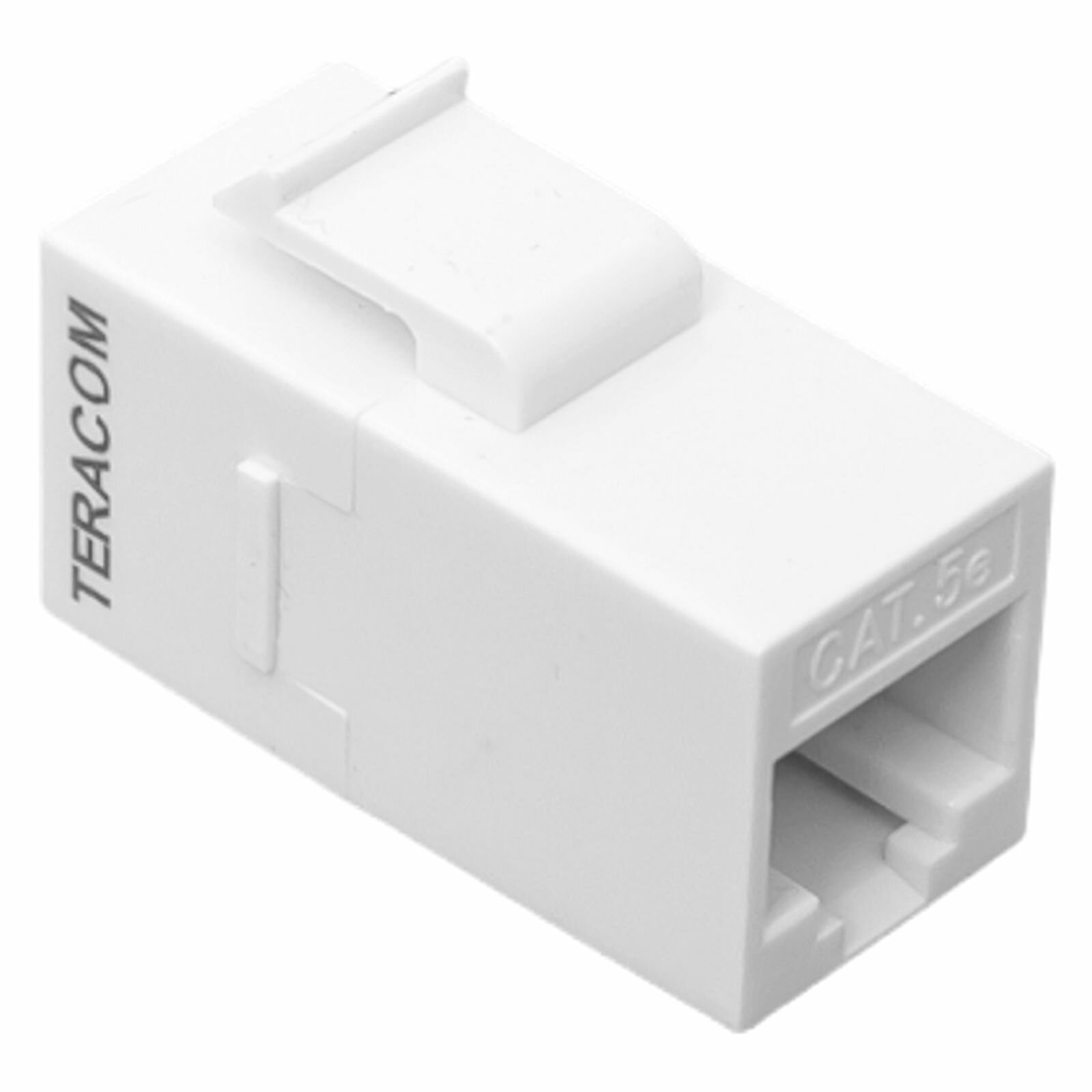 Адаптер проходной TERACOM Cat.5E неэкранированный RJ45-RJ45 тип Keystone белый - (1 шт)