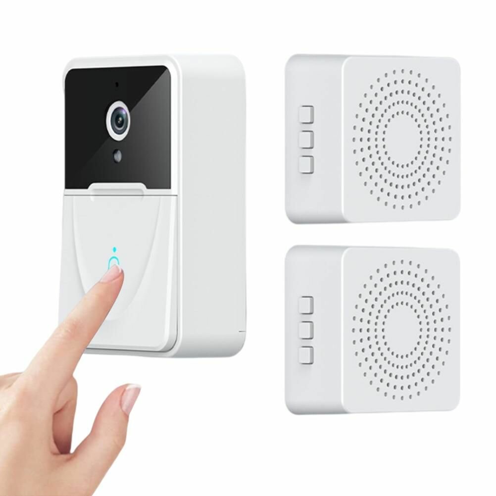 Wi-Fi камера видеодомофона, беспроводная HD, дверной звонок, 2-полосный аудио, простая установка