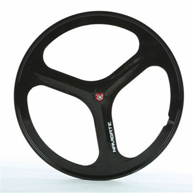 Переднее колесо велосипеда, 700C, магниевый сплав, 3-лопастной перевернутый обод велосипеда с фиксированными зубьями