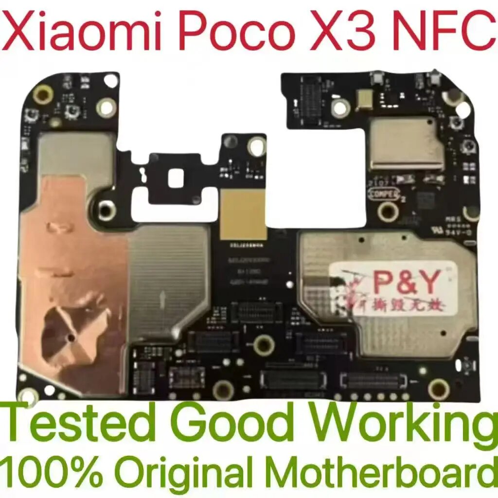 Глобальная версия, оригинальная разблокированная материнская плата для Xiaomi Poco X3, NFC, протестированная схема, основная материнская плата для Xiaomi Poco X3 NFC RAM6GB ROM128GB
