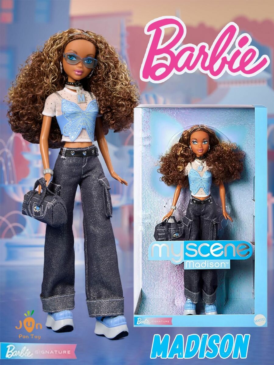 Mattel Barbie Signature My Scene Madison HYC18 / игрушки для девочек, кукла барби, в стиле y2k, с аксессуарами, подходят для детей от 4 лет и старше
