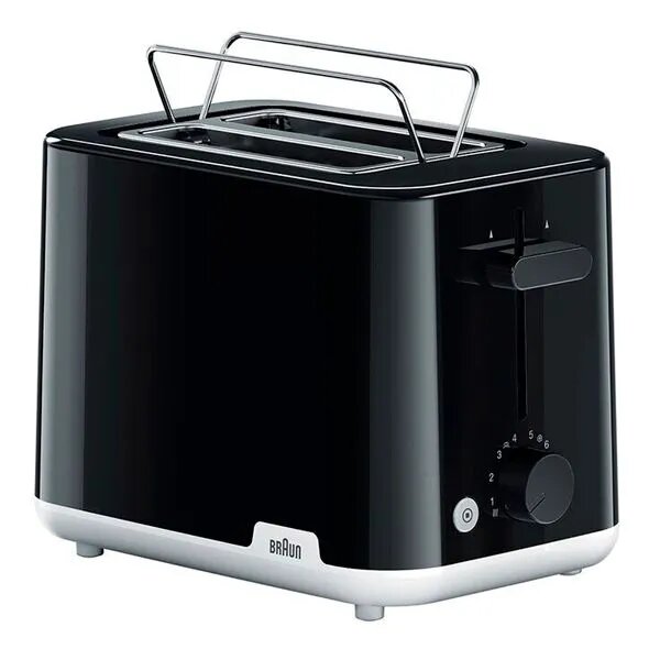 Тостер Braun HT1010BK, черный, 900 Вт, двустороннее обжаривание — фото 1