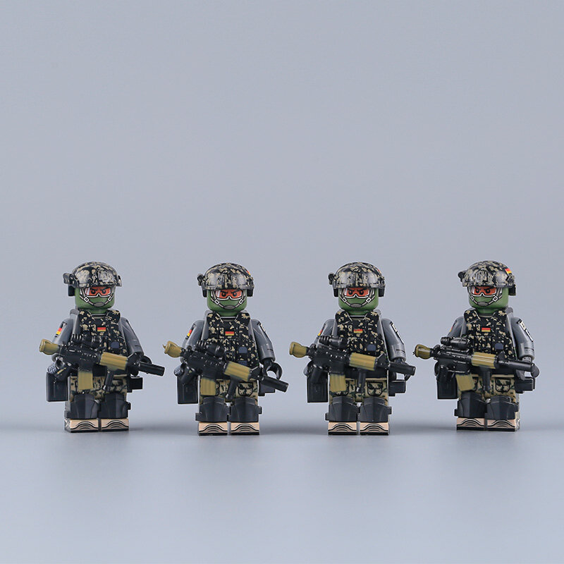 Модель минифигурки из строительных блоков GSG9 soldier, модель международной антитеррористической армии, аксессуары для минифигурок, совместимы с легo конструкторами