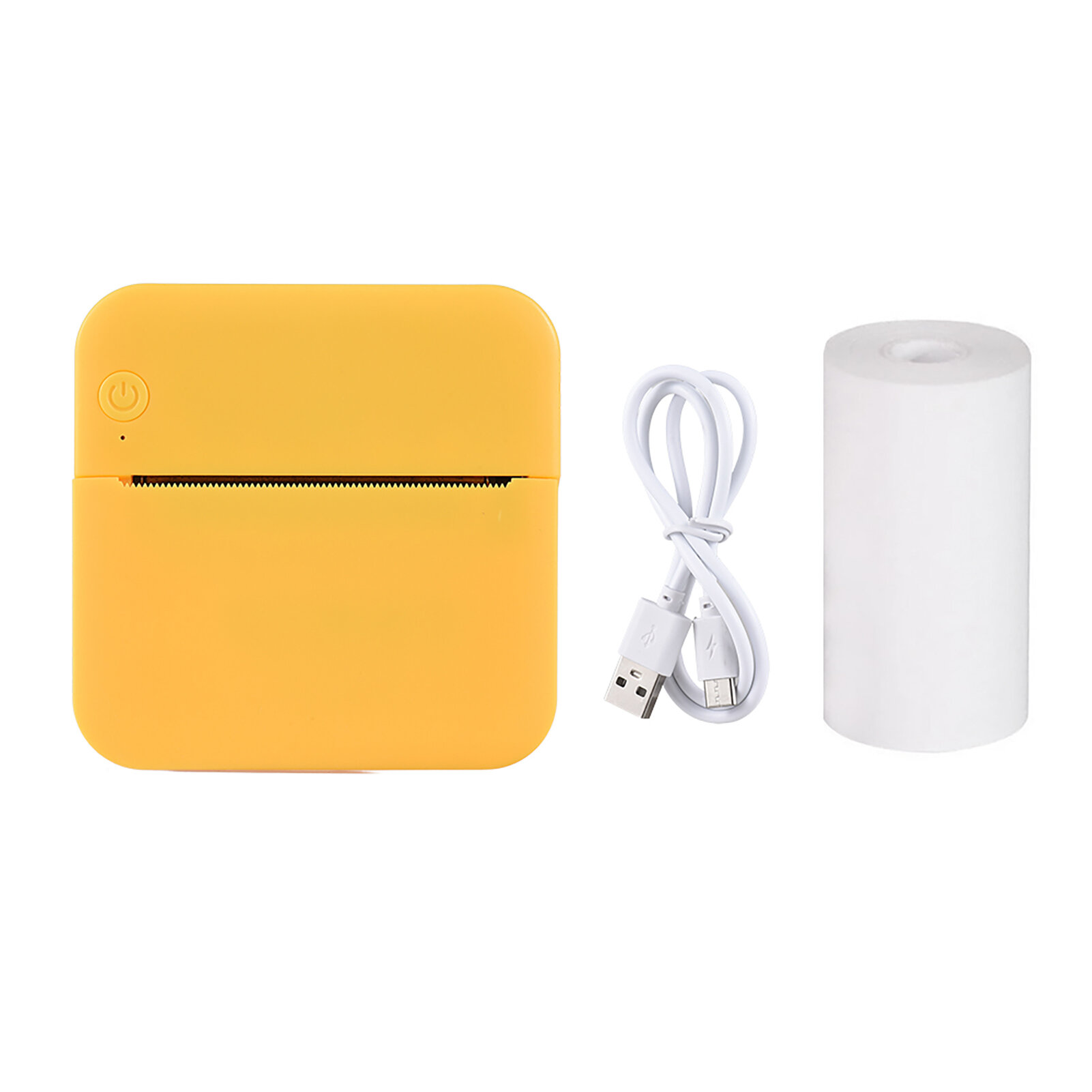 Миниатюрный карманный термопринтер, многофункциональный портативный прибор для создания наклеек с разрешением 203 точек на дюйм, мгновенная фотопечать, поддержка BT-подключения для смартфона с 1 рулоном бумаги 57 мм, сов
