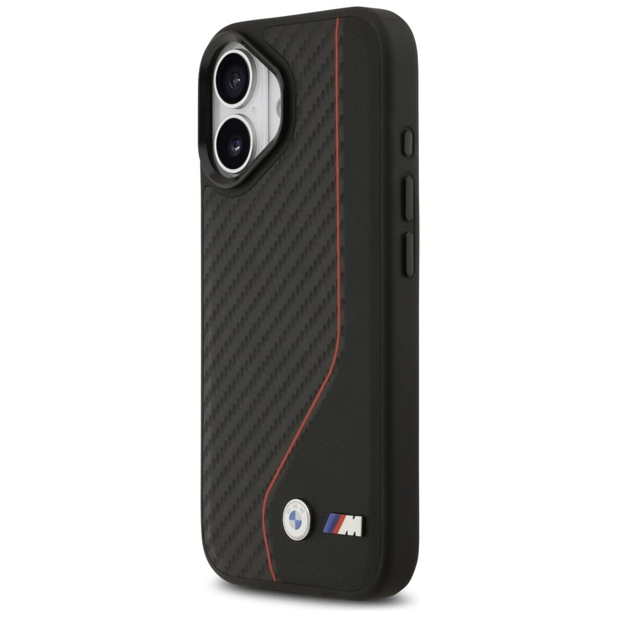 Чехол BMW M Carbon Twisted Red Line для iPhone 17 6,27 дюйма MagSafe- BMHMP17S25PCCCCKR