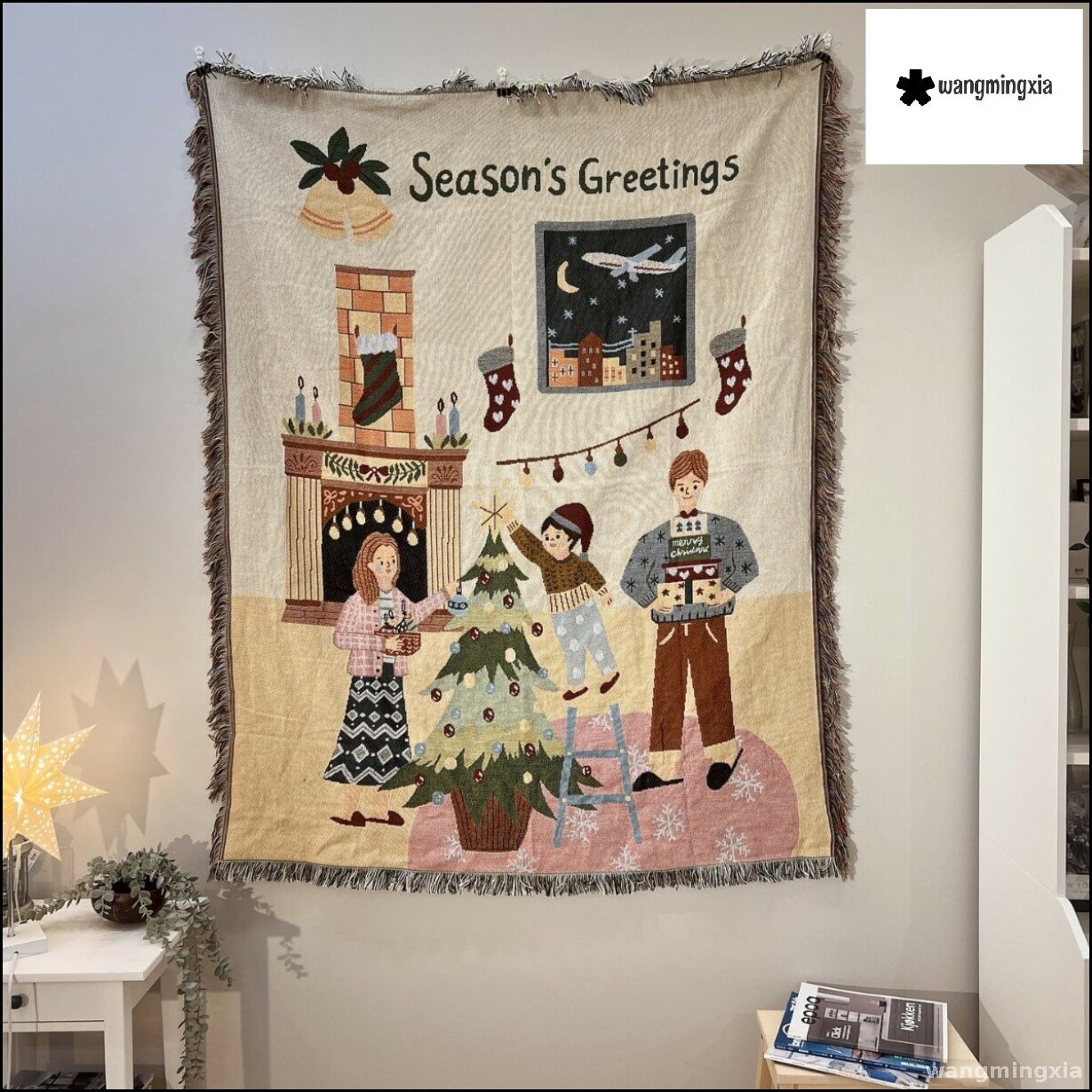 Эксклюзивное плед одеяло Season's Greetings 130х160 см ретро