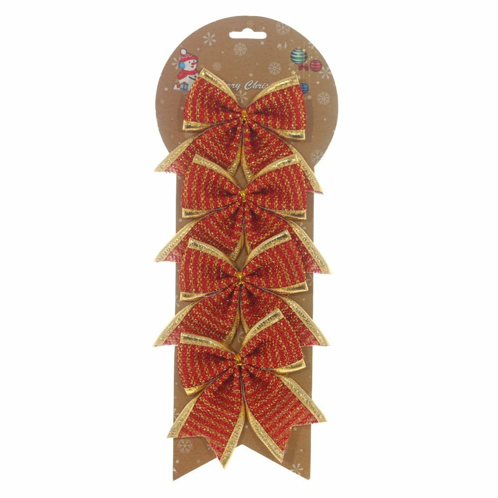 Изделие декоративное Бант, набор из 4 шт, 10*10*12 см KSM-754258