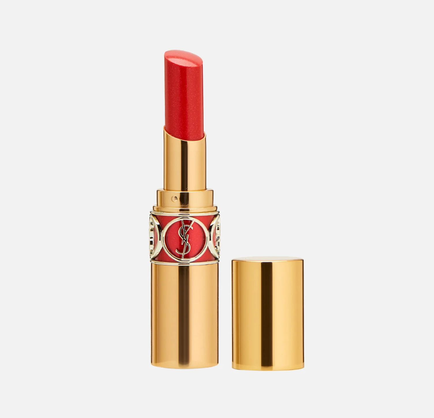 Помада-блеск для губ Yves Saint Laurent ROUGE VOLUPTE SHINE 3.2мл 105 Rouge Lulu Тестер прозрачный колпачок