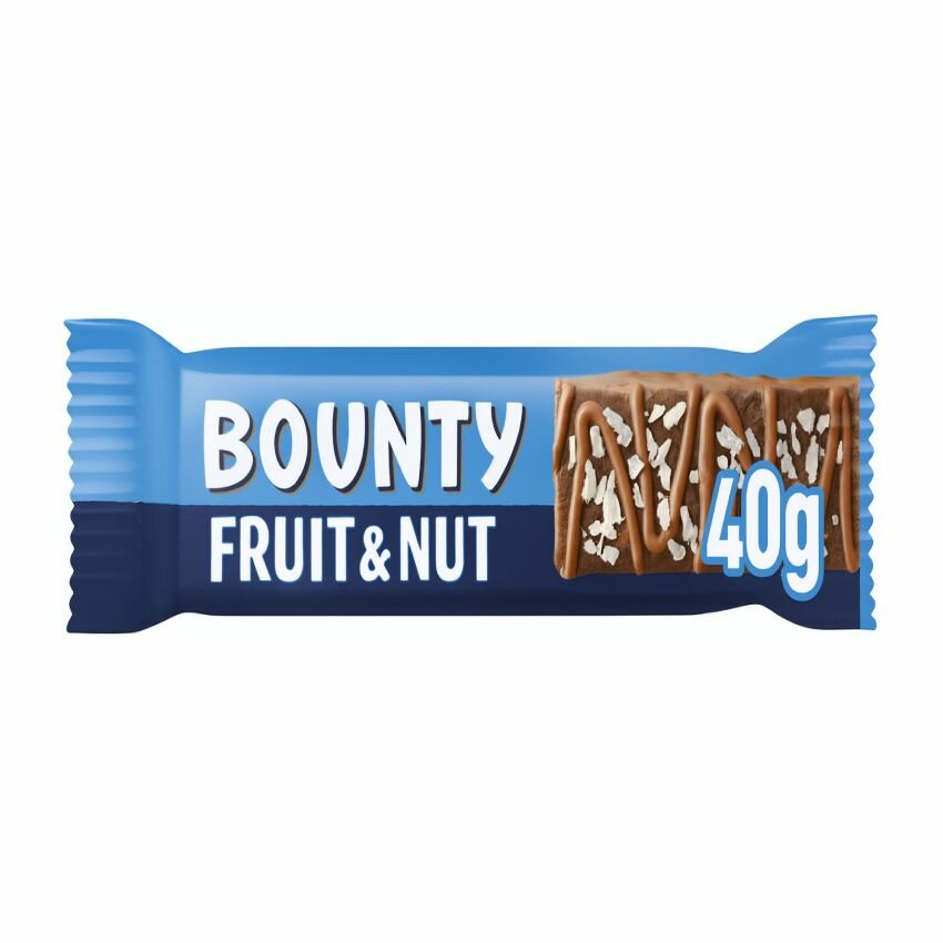 Шоколадные батончики Bounty Fruit & Nut Milk Chocolate Snack Bar 40г