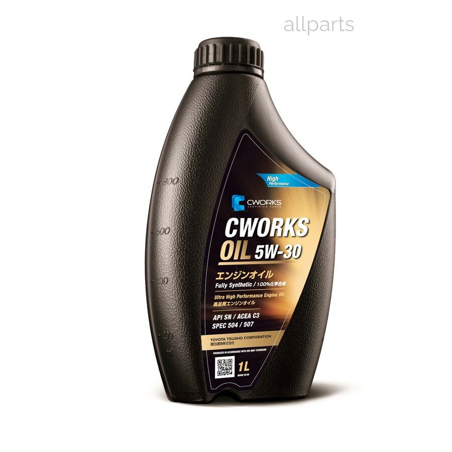 CWORKS A130R1001 Масло моторное 5W30 CWORKS OIL 1л синтетика SPEC 504/507