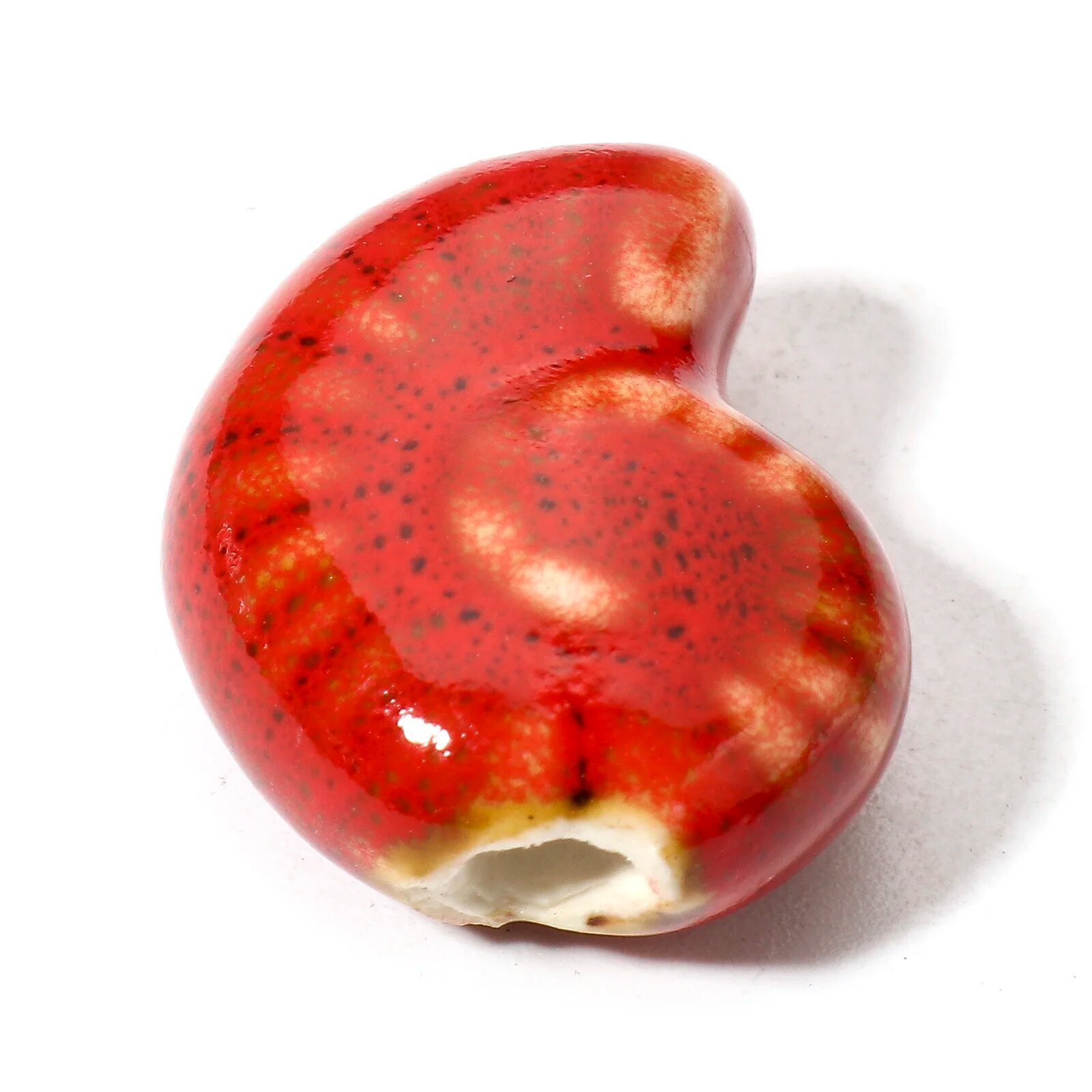 Керамическая бусина Red, 3D, DoreenBeads