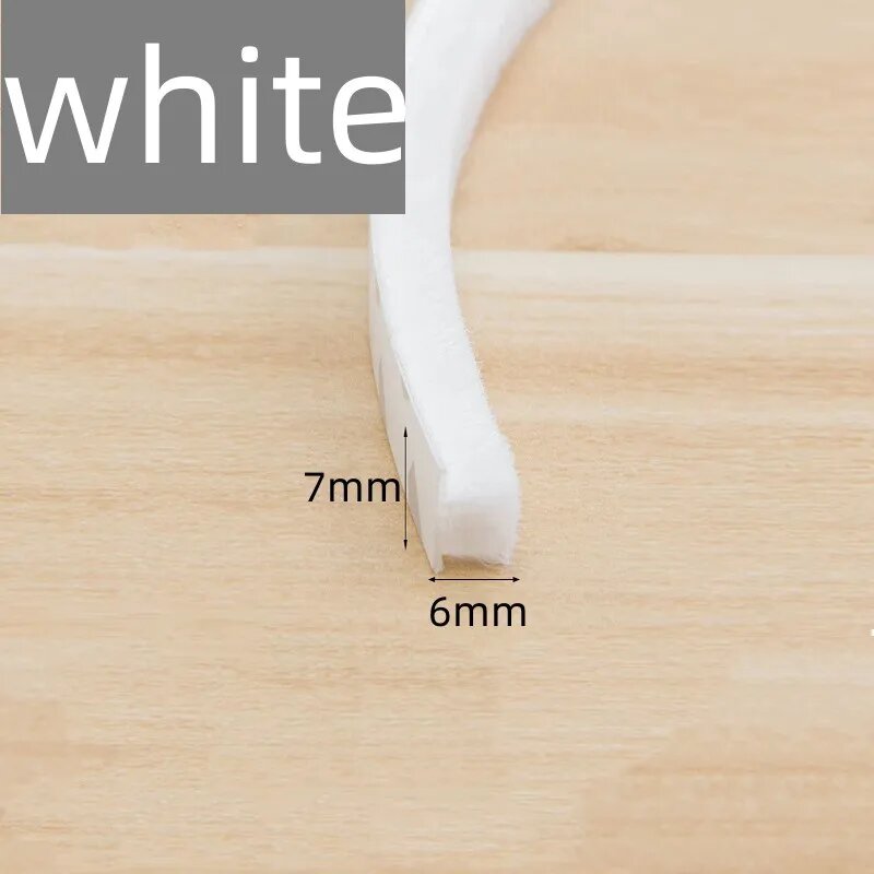 Уплотнительная лента 7x6mm-white, 10 метров