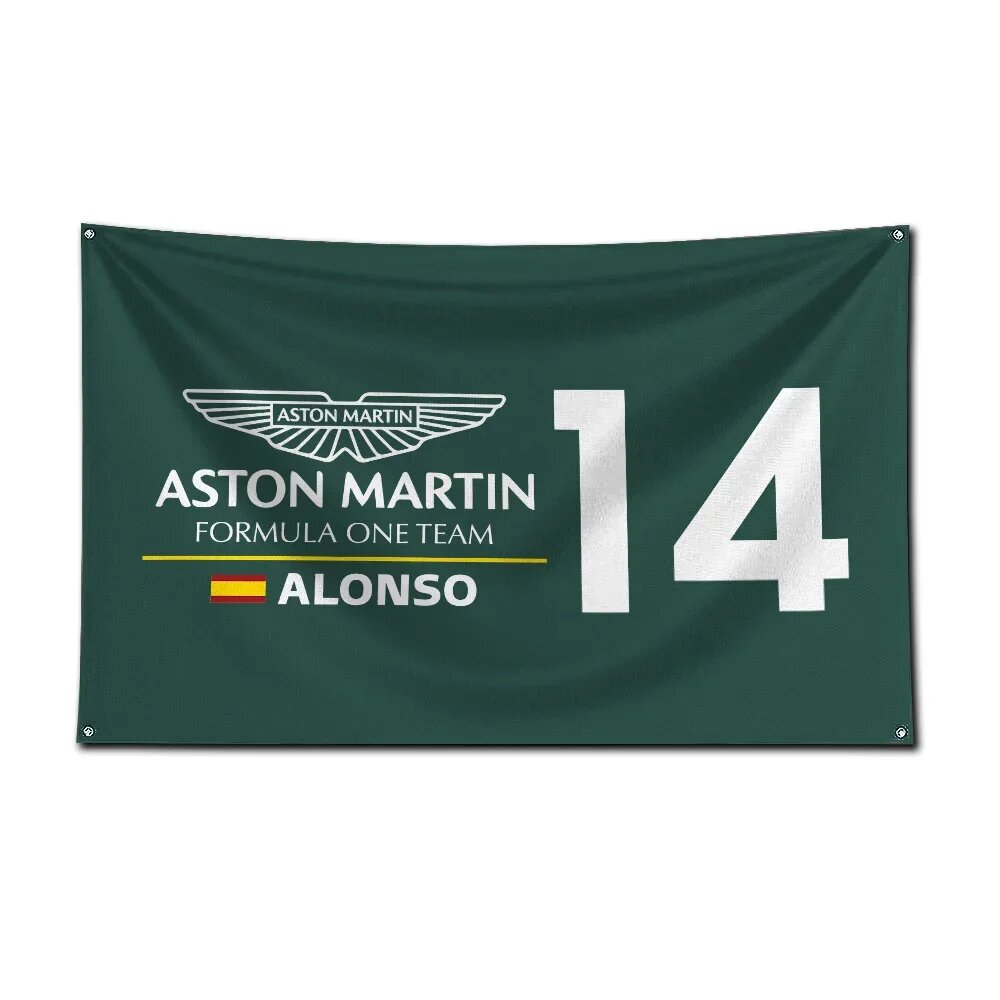 3x5 Ft Alonsos 14 Martins Racing Flag Polyester Digital Printing Banner for Garage Wall Out Door Decoration With Brass Grommets