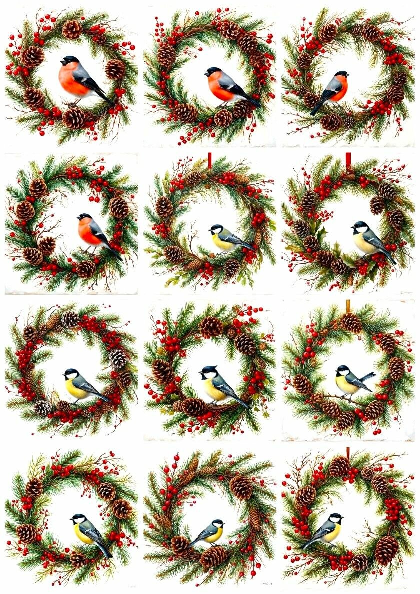 Водорастворимая картинка для мыла А4 "Рождество"