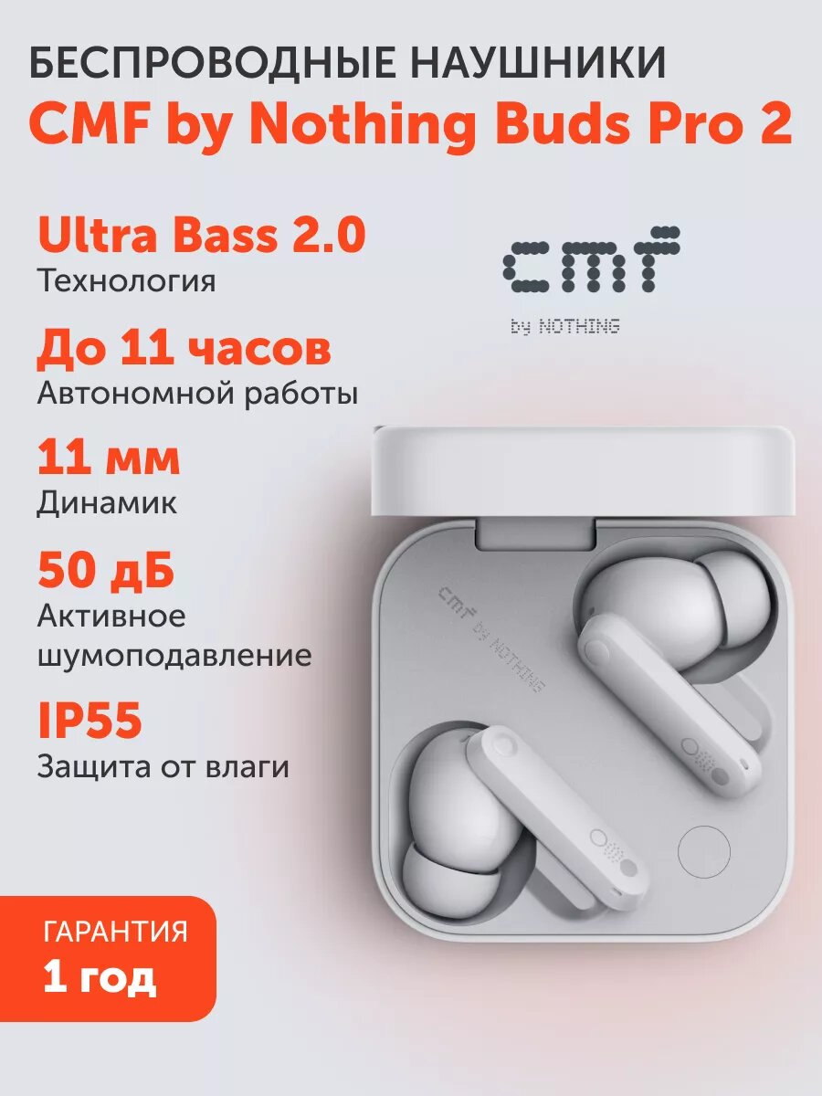 Nothing CMF Buds Pro Wireless Bluetooth шумоподавление наушники, белый