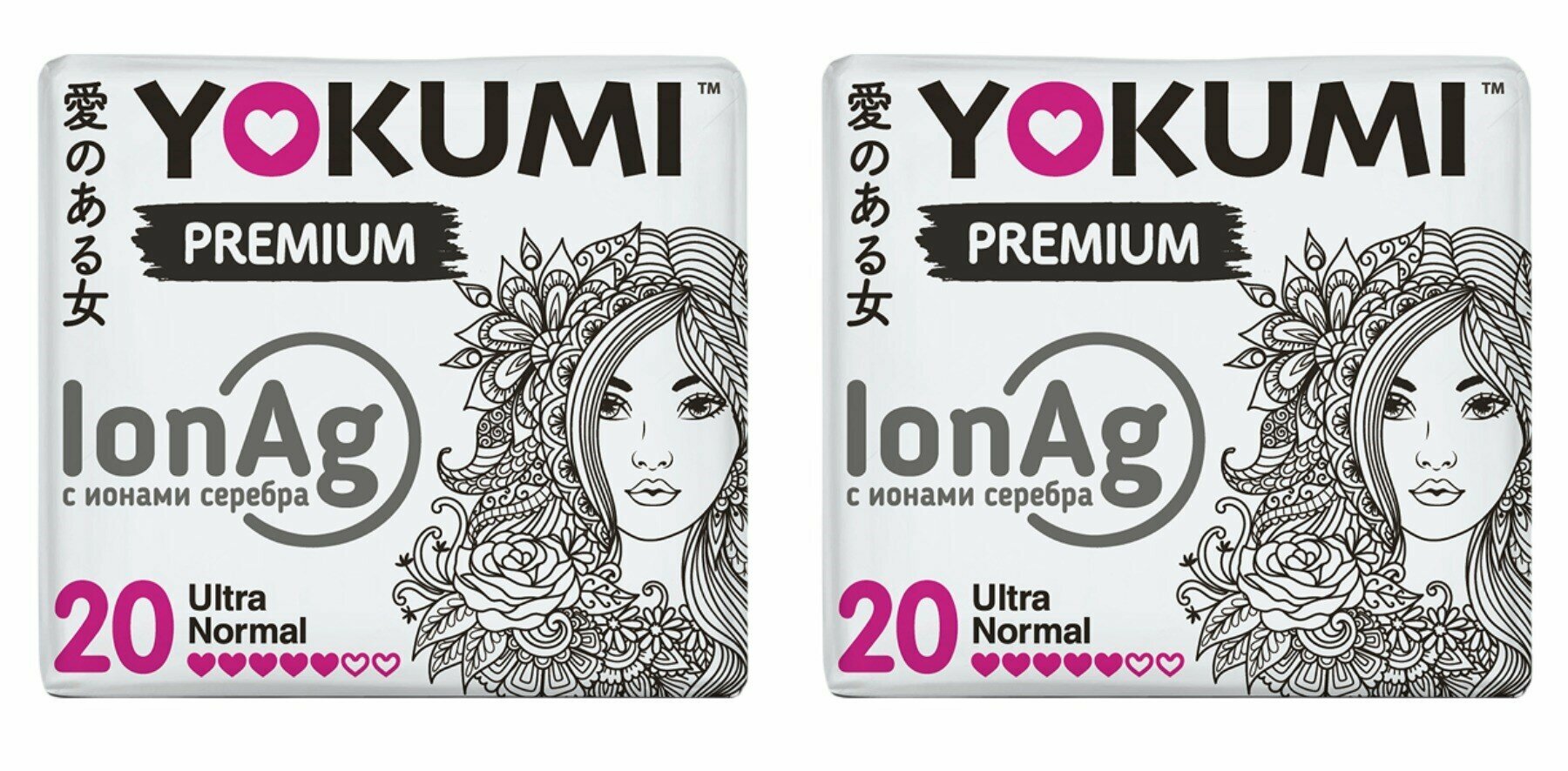 Прокладки женские гигиенические YOKUMI premium ultra Normal, 20 шт, 2 уп