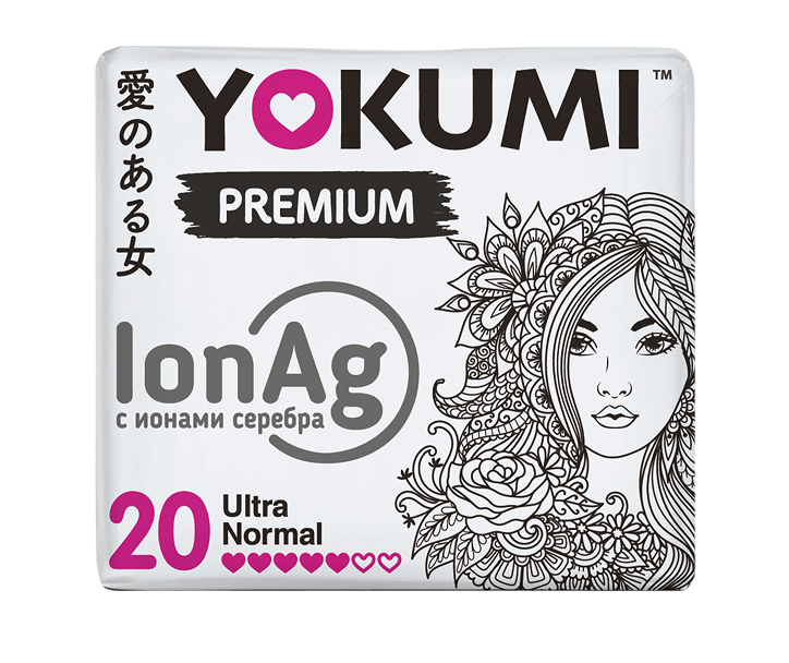 Прокладки женские гигиенические YOKUMI premium ultra Normal, 20 шт
