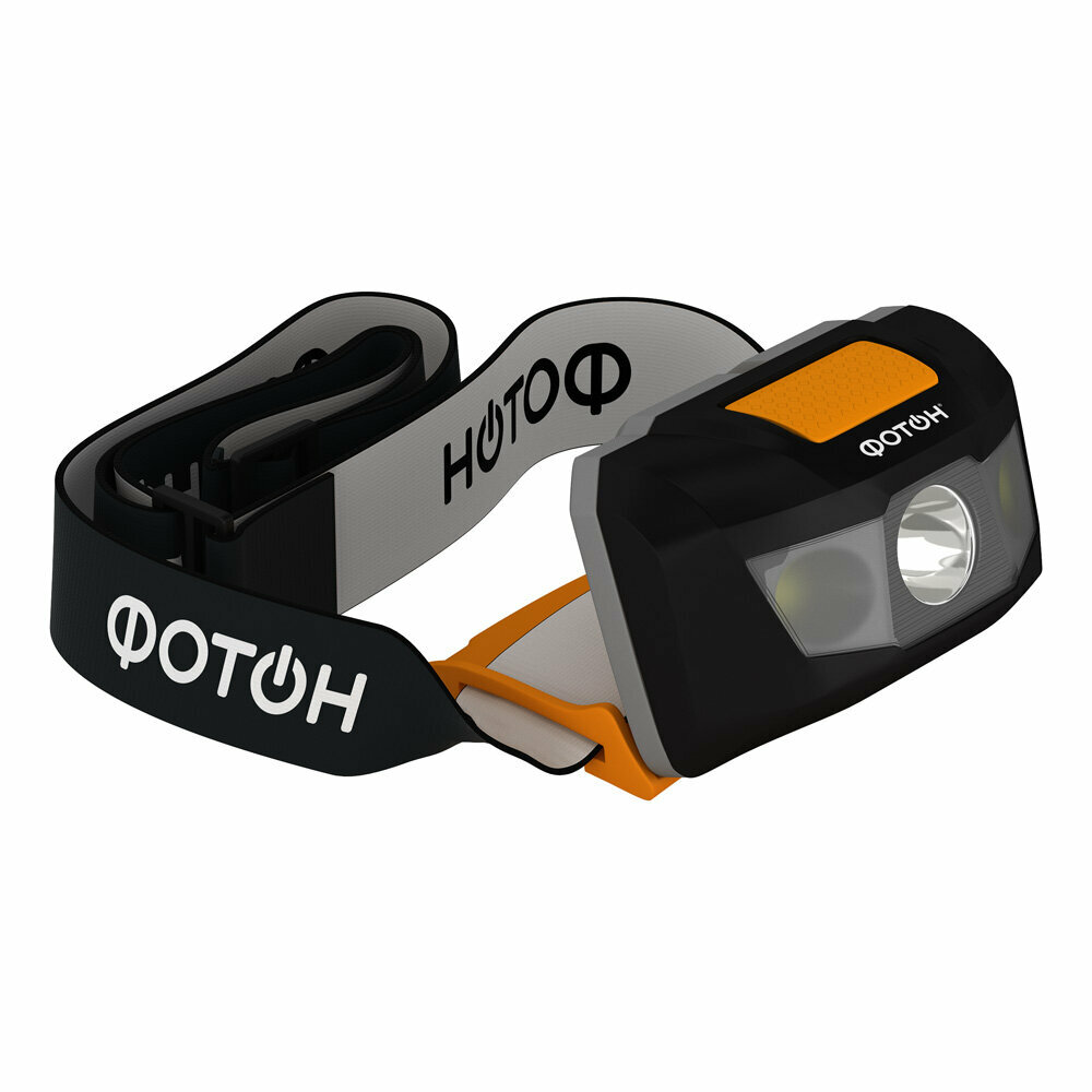 Фонарь налобный фотон , SH-500, черный, светодиодный, 1W 3xLR03 в комплекте