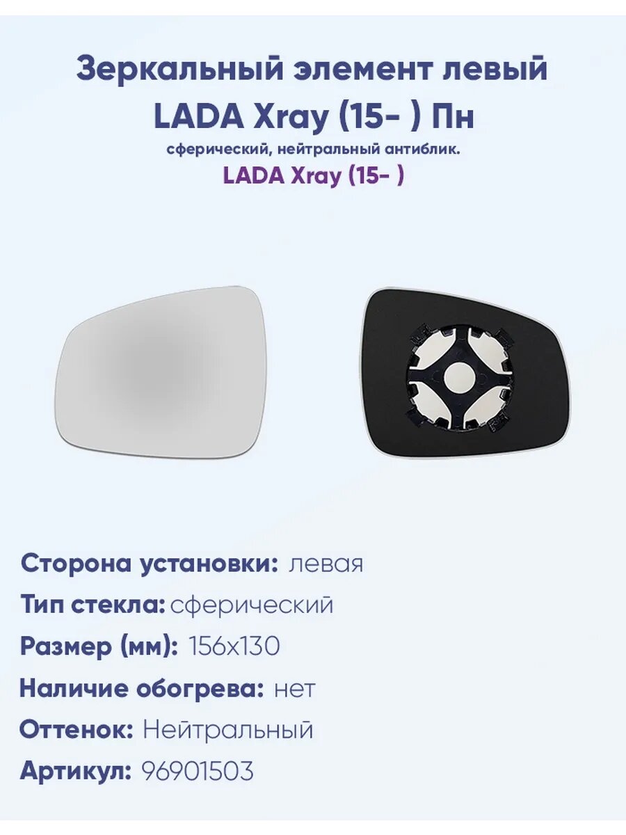 Зеркальный элемент левый LADA Xray (15- ) Пн 96901503