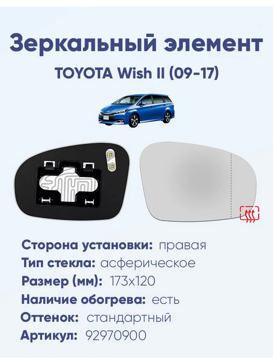 Зеркало TOYOTA Wish II (09-17) 92970900