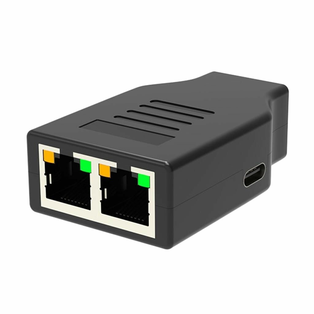 Разветвитель Ethernet RJ45 на 2 устройства, - 100M