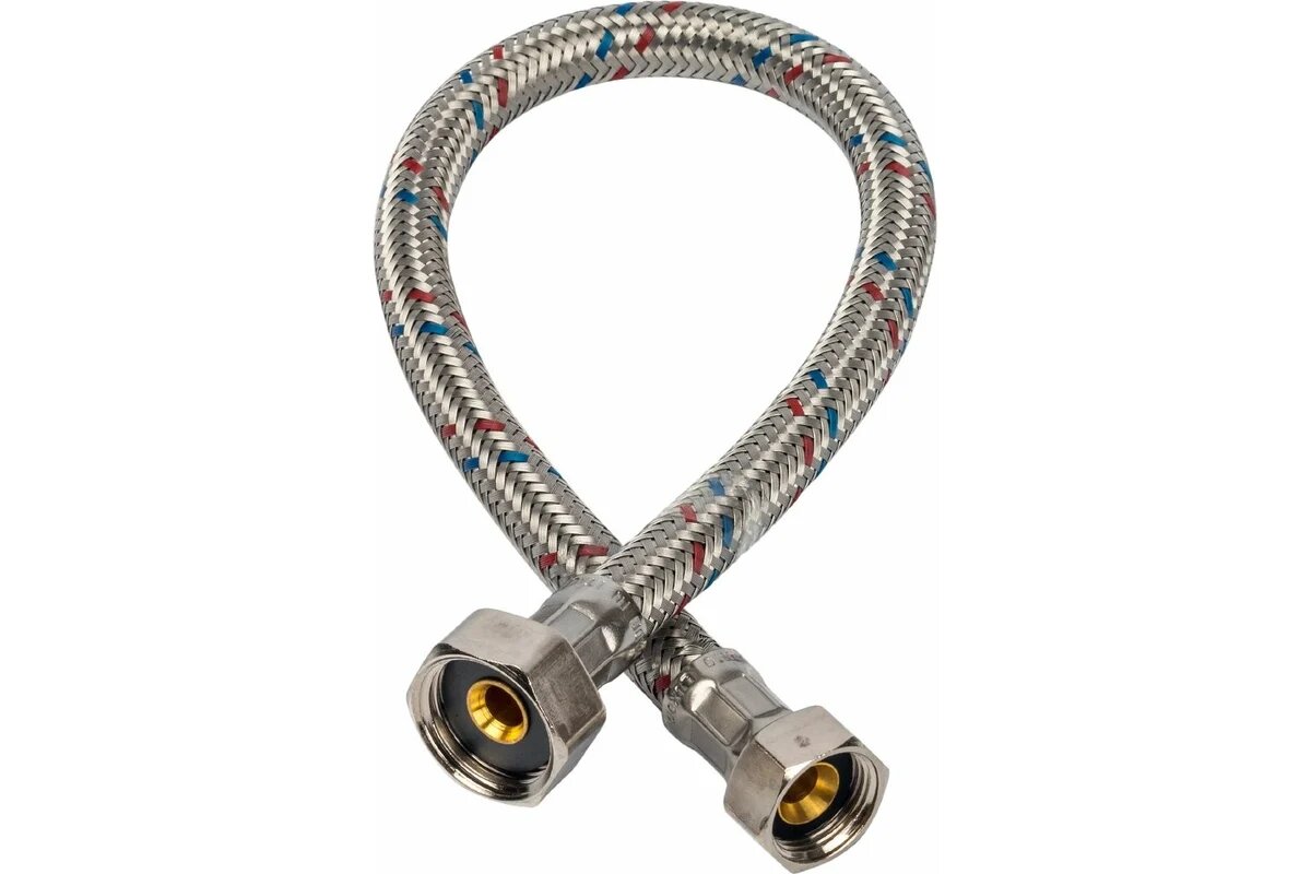 Гибкая подводка 1/2 - 3/8 для воды, 30 см, гайка-гайка Victoria