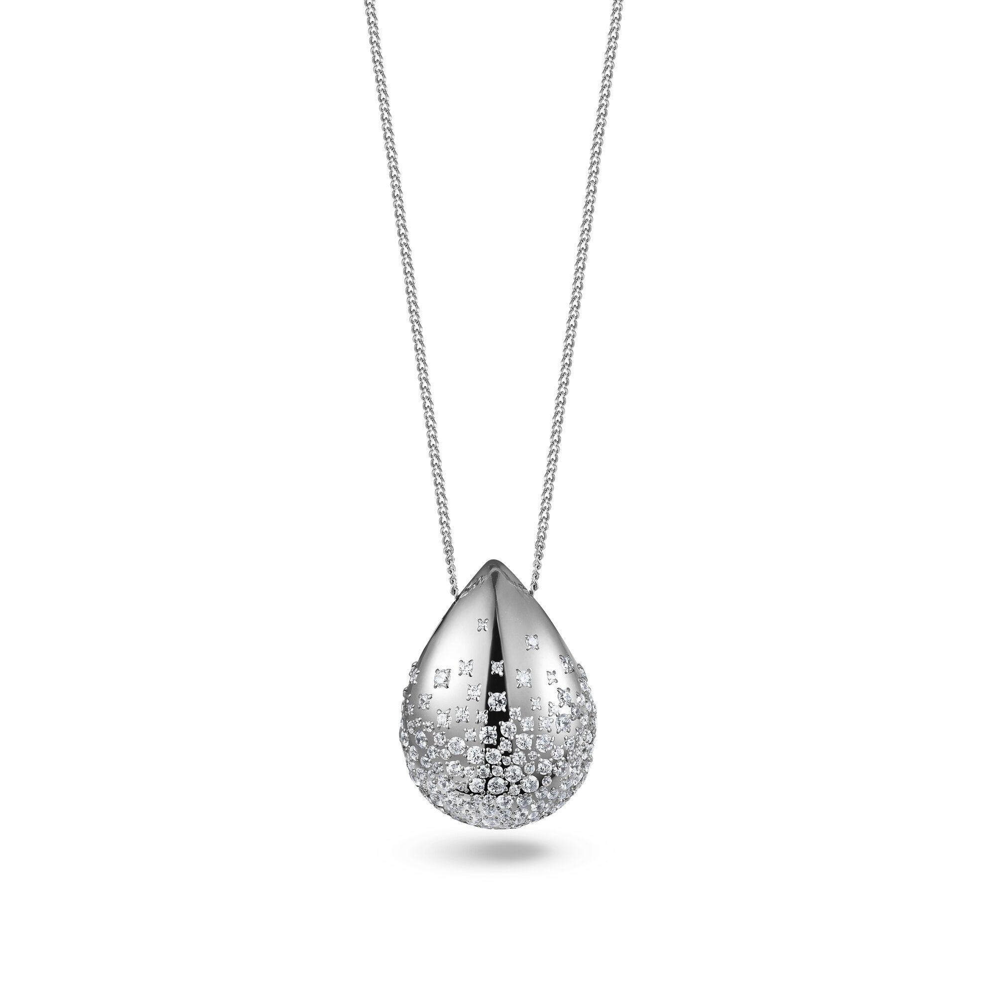 Подвеска, серебро, 925 проба, родирование, фианит