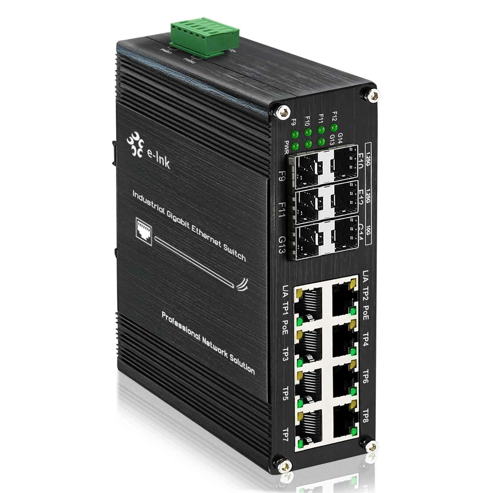 8-портовый оптоволоконный Ethernet-коммутатор (8×RJ45 + 4×SFP + 2×10G SFP+) — LNK-IMC2X4S8G