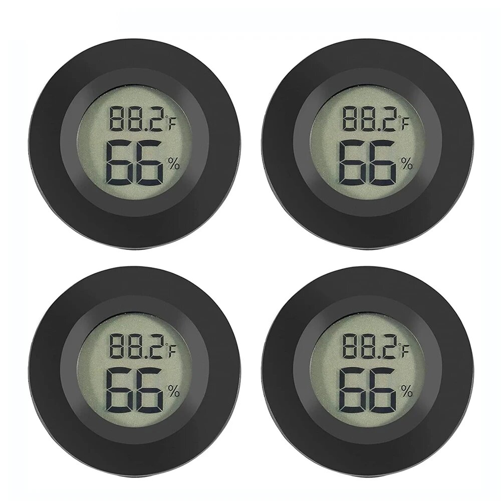 4 термогигрометра Black+Decker, черные