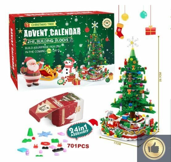 Календарь обратного отсчета до Нового года, рождественский подарок для мальчиков/девочек - yjw