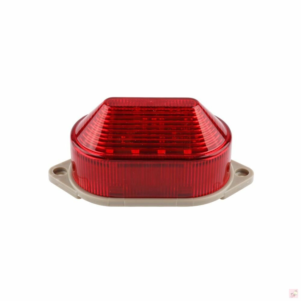Стробоскоп 220в красный светодиодный IP54, светильник лампа вспышка строб 1.3 ватт красная, для сигнализации септика