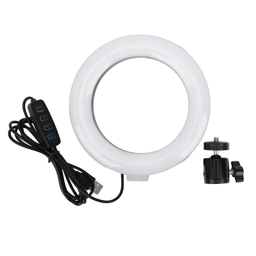 6 -дюймовый живой трансляционный вещательный залив Light Plastic Plaalte Mobile Phone Video Ring Light для селфи -макияжа