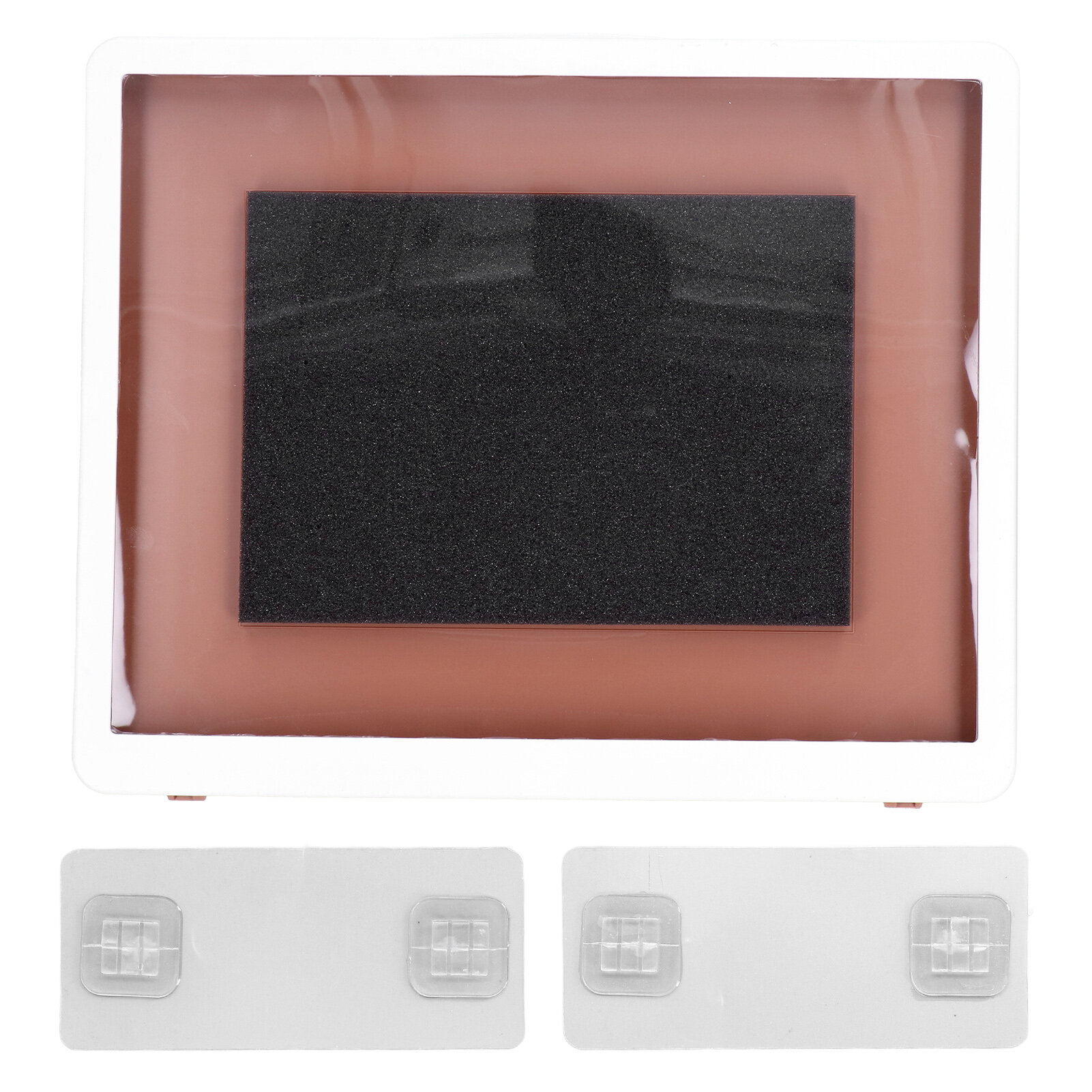 Держатель таблеток для душа водонепроницаемый сенсорный экран настенный крепление для хранения душевой шейки для домашней подставки для ванной комнаты (обычный тип, белый)