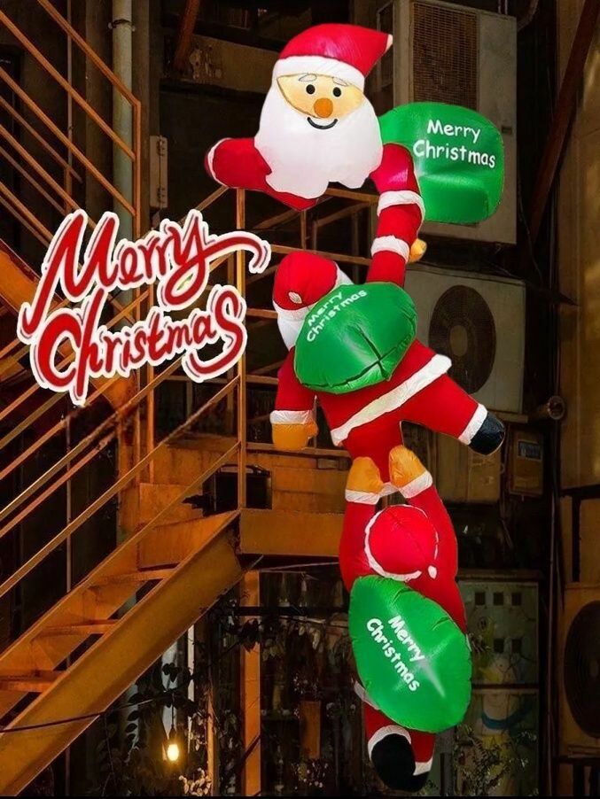 Фигура надувная Дед Мороз праздничное украшение для улицы и дома