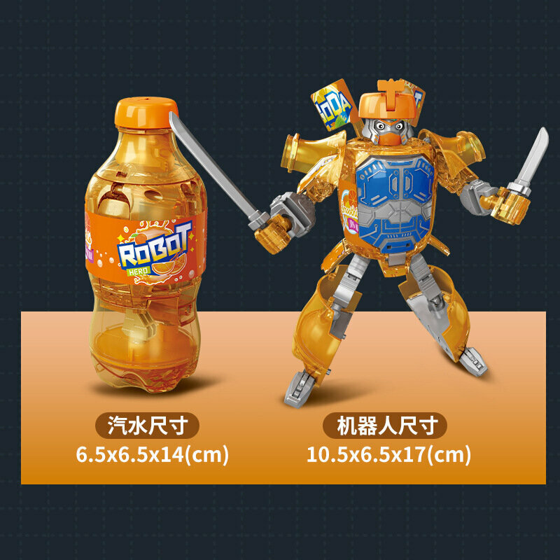 Интернет-знаменитость, креативная трансформирующая модель робота-автомобиля из банки газировки, игрушка для мальчиков