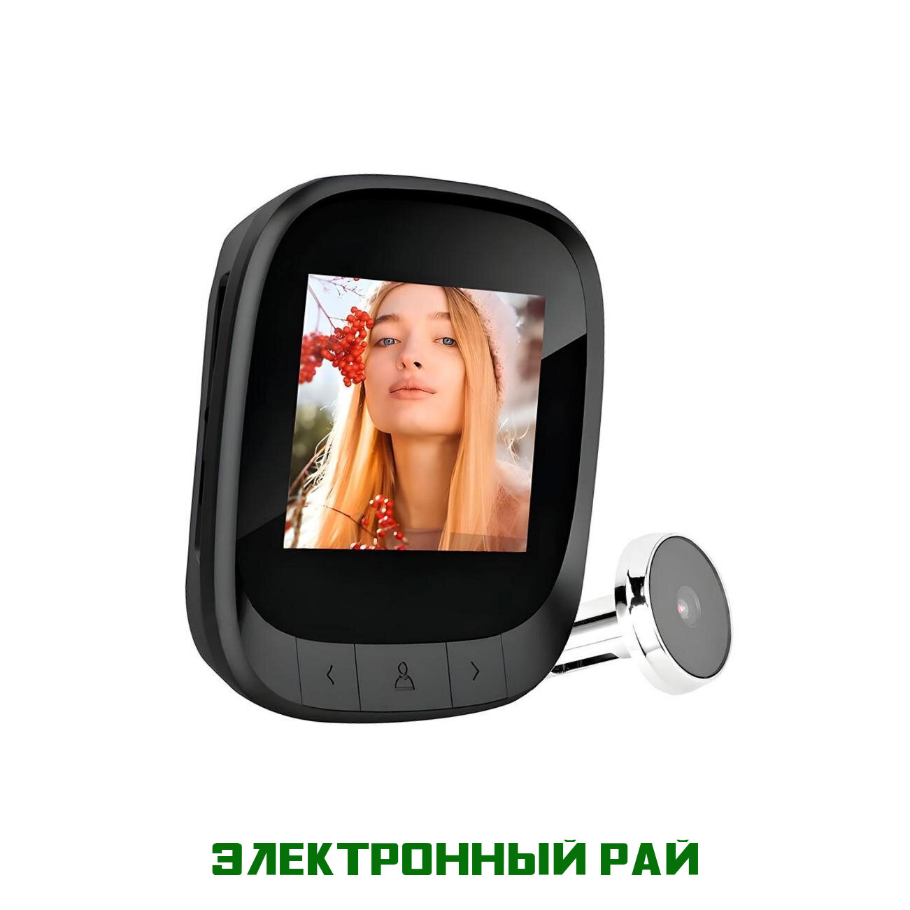 Видеоглазок iHome‑S03 (Rec) в стиле обычного глазка с цветным ЖК‑экраном и встроенной памятью. Поддерживает запись фото, для дверей толщиной 35–115 мм