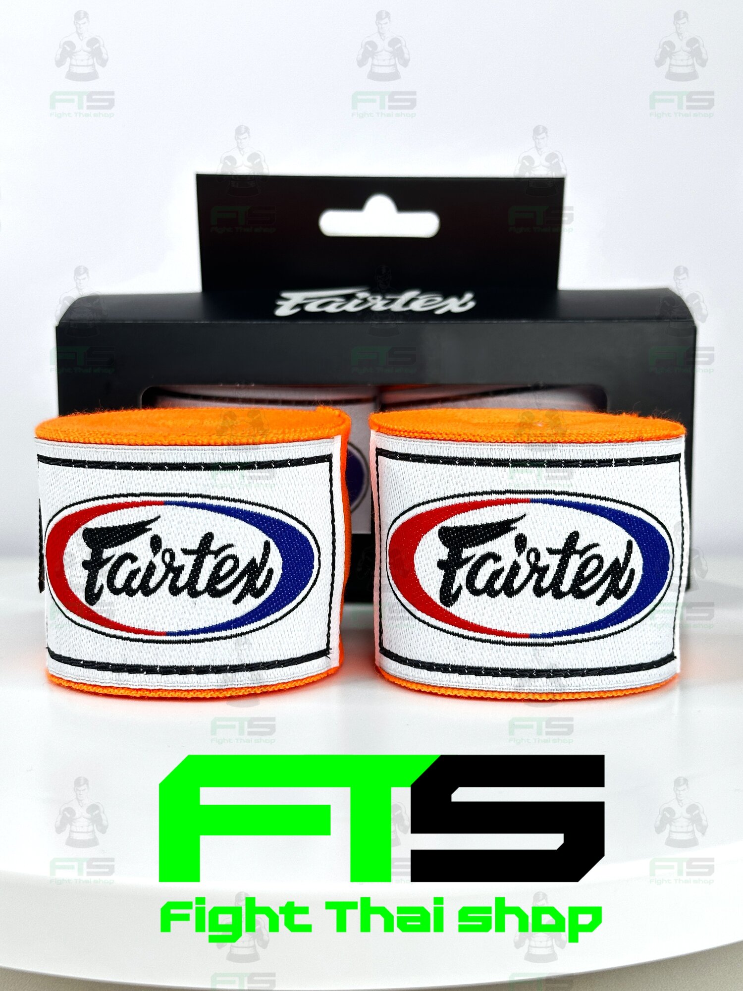 Боксерские бинты Fairtex HW2 4.5 метра для единоборств и ММА, цвет: оранжевый