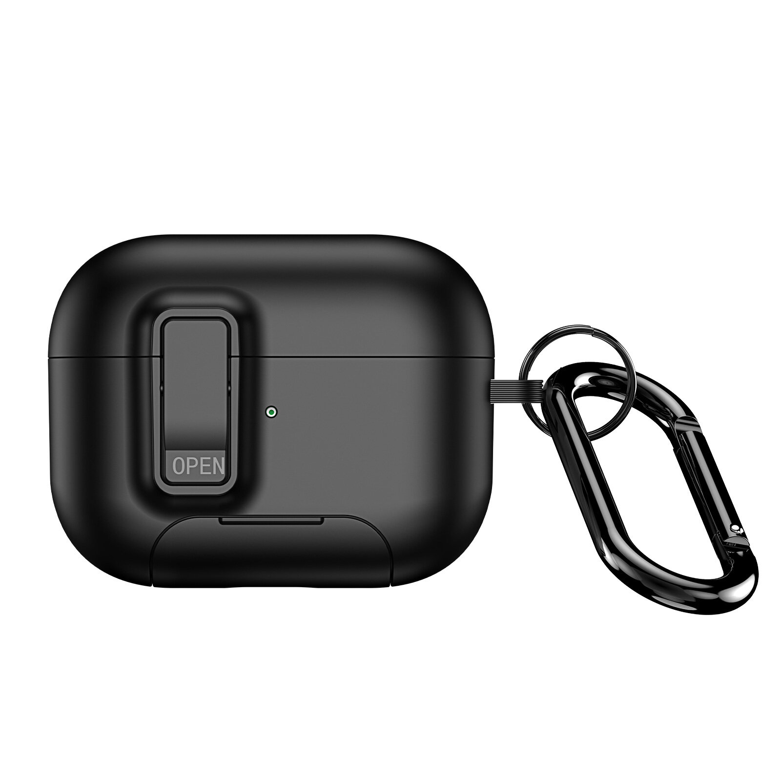 Чехол с замком и подставкой от Dux Ducis для наушников AirPods Pro 2, черный цвет, серия PECQ Series