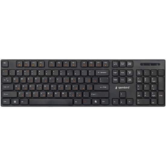 Клавиатура беспроводная Gembird KBW-250 полноразмерная (черный)