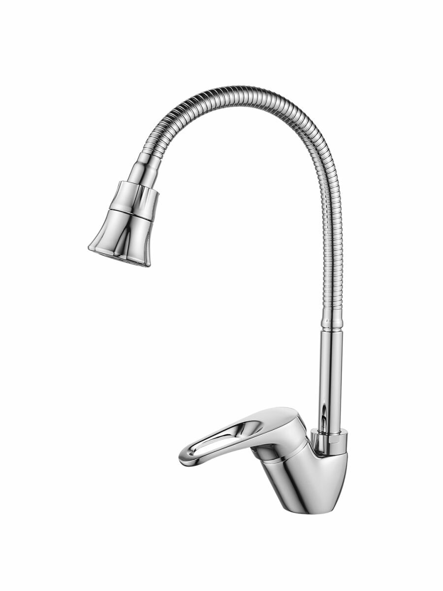 Смеситель кухня ROSSINKA картридж д.35мм с гибким изливом 160 мм B35-26