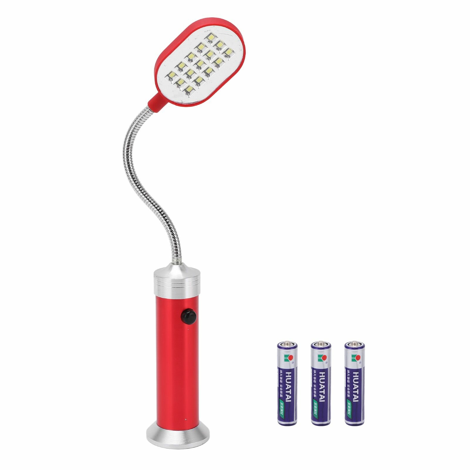 Магнитный рабочий фонарь, мягкий шланг, высокая яркость, светодиодная магнитная лампа для работы на открытом воздухе, ночная рыбалка, красный