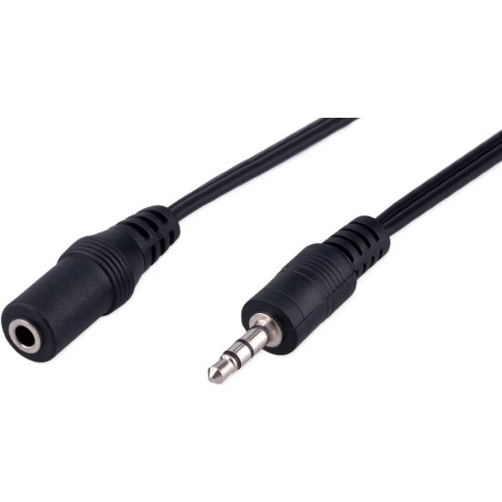 Кабель-удлинитель аудио Cablexpert , Jack 3.5(M)/Jack 3.5(F), 2м, черный (CCA-423-2M-N)