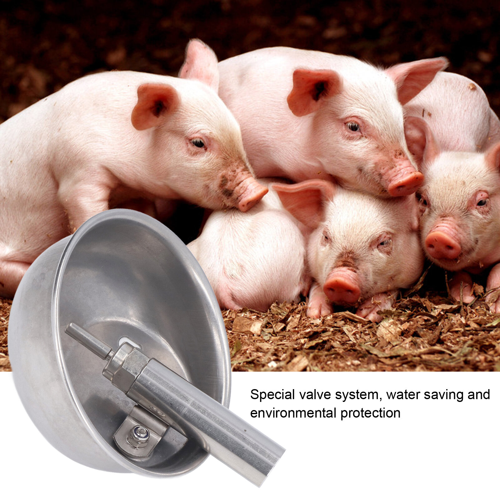 13 см утолщенная миска для питьевой воды для свиней, автоматическая система водоснабжения из нержавеющей стали для свиней, сельскохозяйственные принадлежности