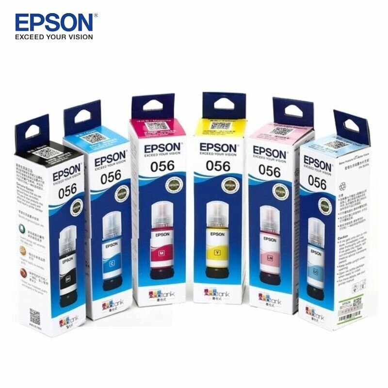 Набор чернил 056 для принтеров Epson серии Ecotank / 6 цвета L8050 L8058 L18050 L18058