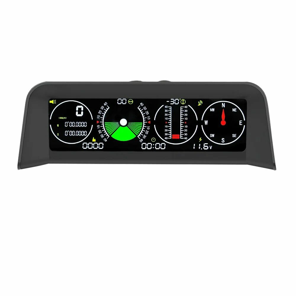 Новый GPS-спидометр X90, измеритель уклона PMH KMH, инклинометр, бортовой компьютер, автомобиль с автомобильным компасом, часы Latitude Longitude, X90