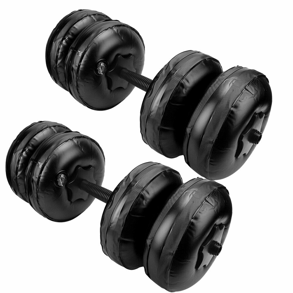 Мужская фитнес-портативная настраиваемая водонаполняемая гантель для тренировки руковой мышцы дома 20-25кг черного цвета