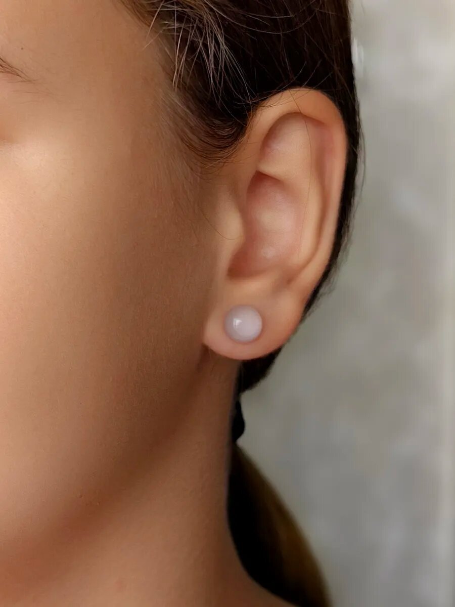 Серьги пусеты, стекло, муранское стекло