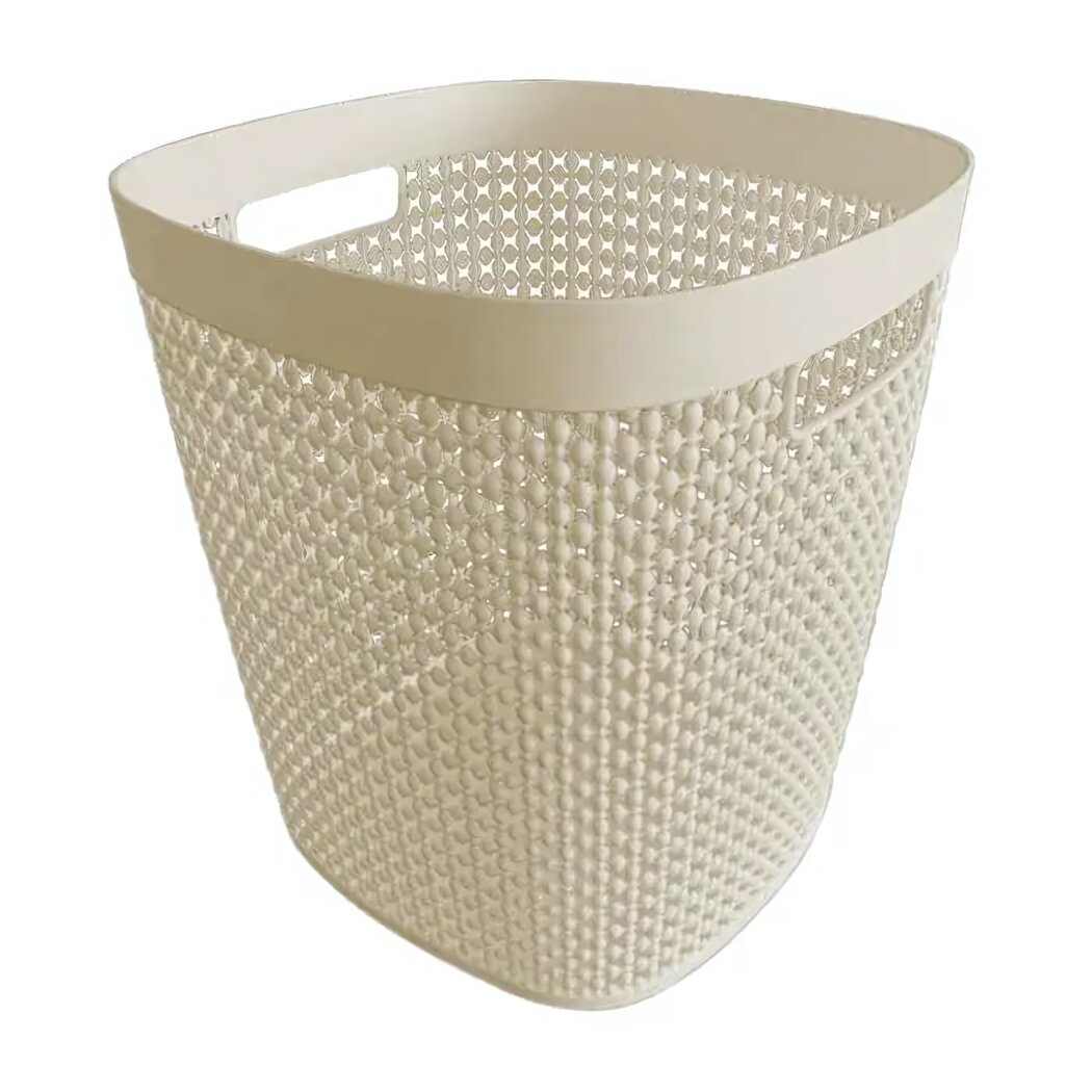 Корзина для бумаг 'пирула' 10л, пластик, цвет латте, устойчивость и износостойкость