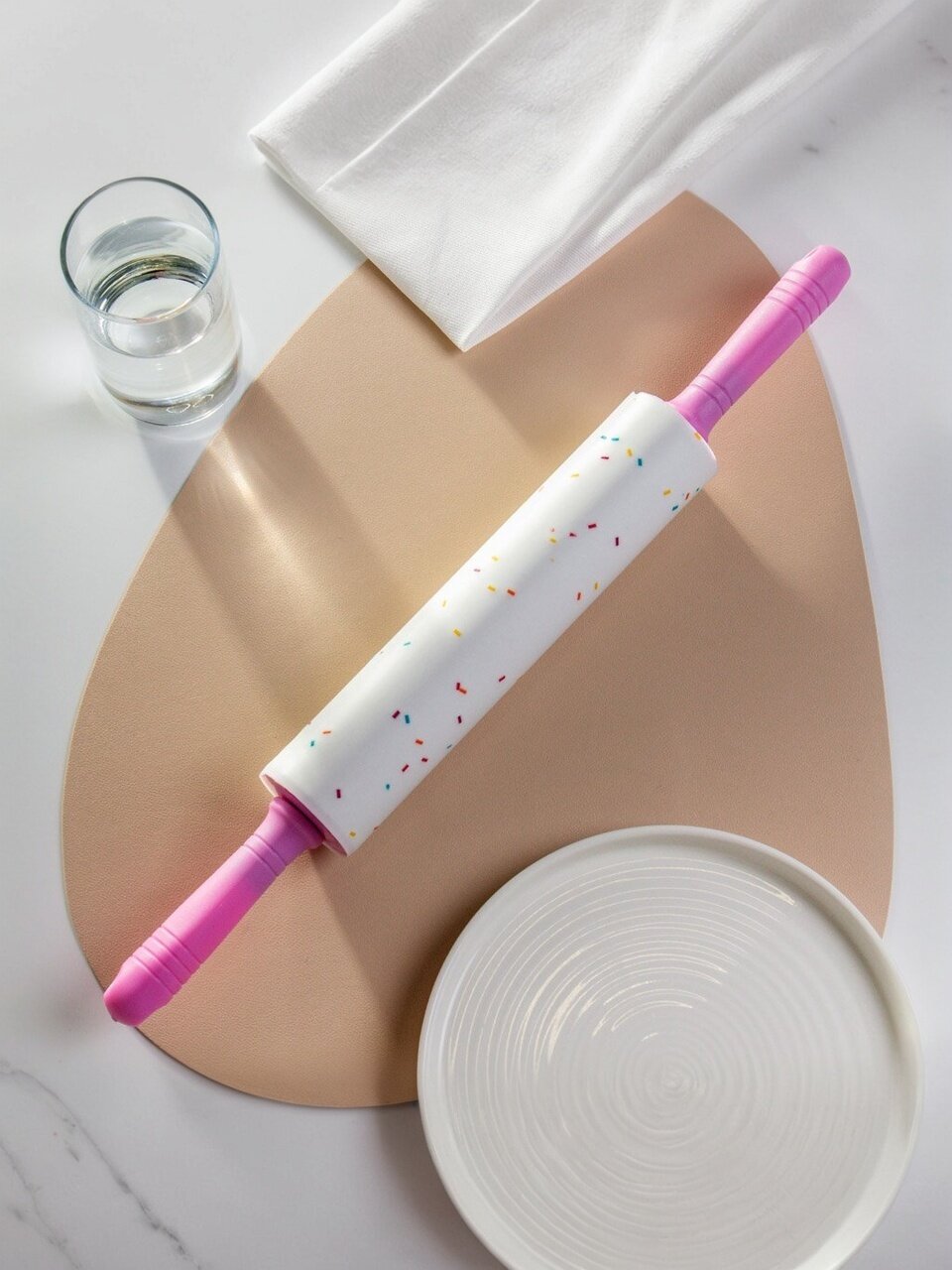 Скалка силикон, пластик, 47.5 см, Y4-9570